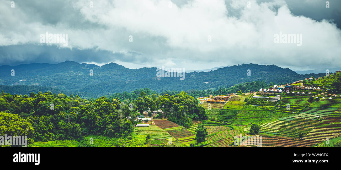 Landscape of mountain view wide for banner of Mon Jam Royal Project in ...