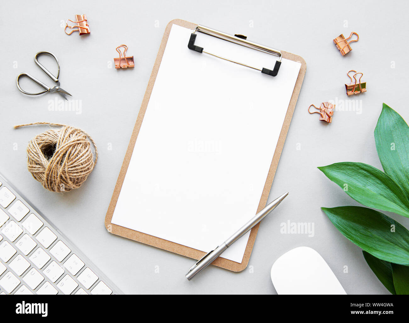 Office Desk Working Space Flat Lay Top View Mockup Photo Of Working Space With Keyboard And