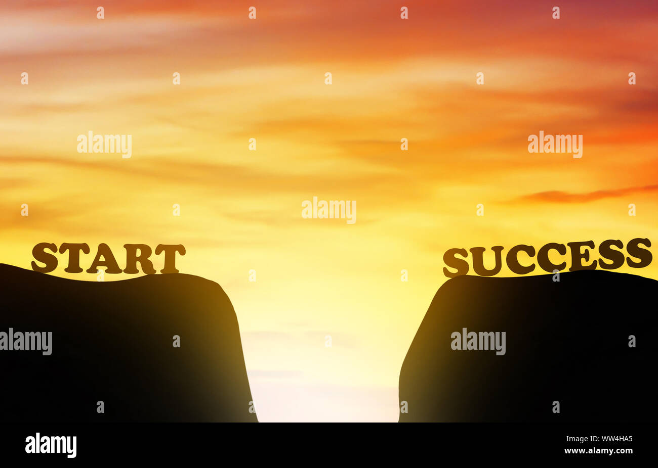 Business success concept on sunlight background Stock Photo - Alamy