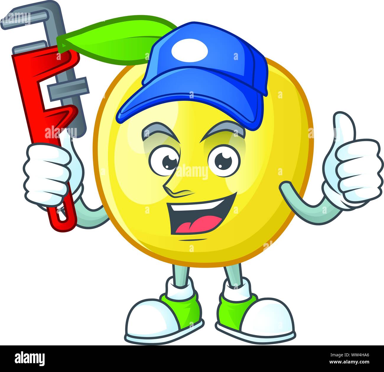 Plumber shape golden apple fruits for character mascot Stock Vector ...