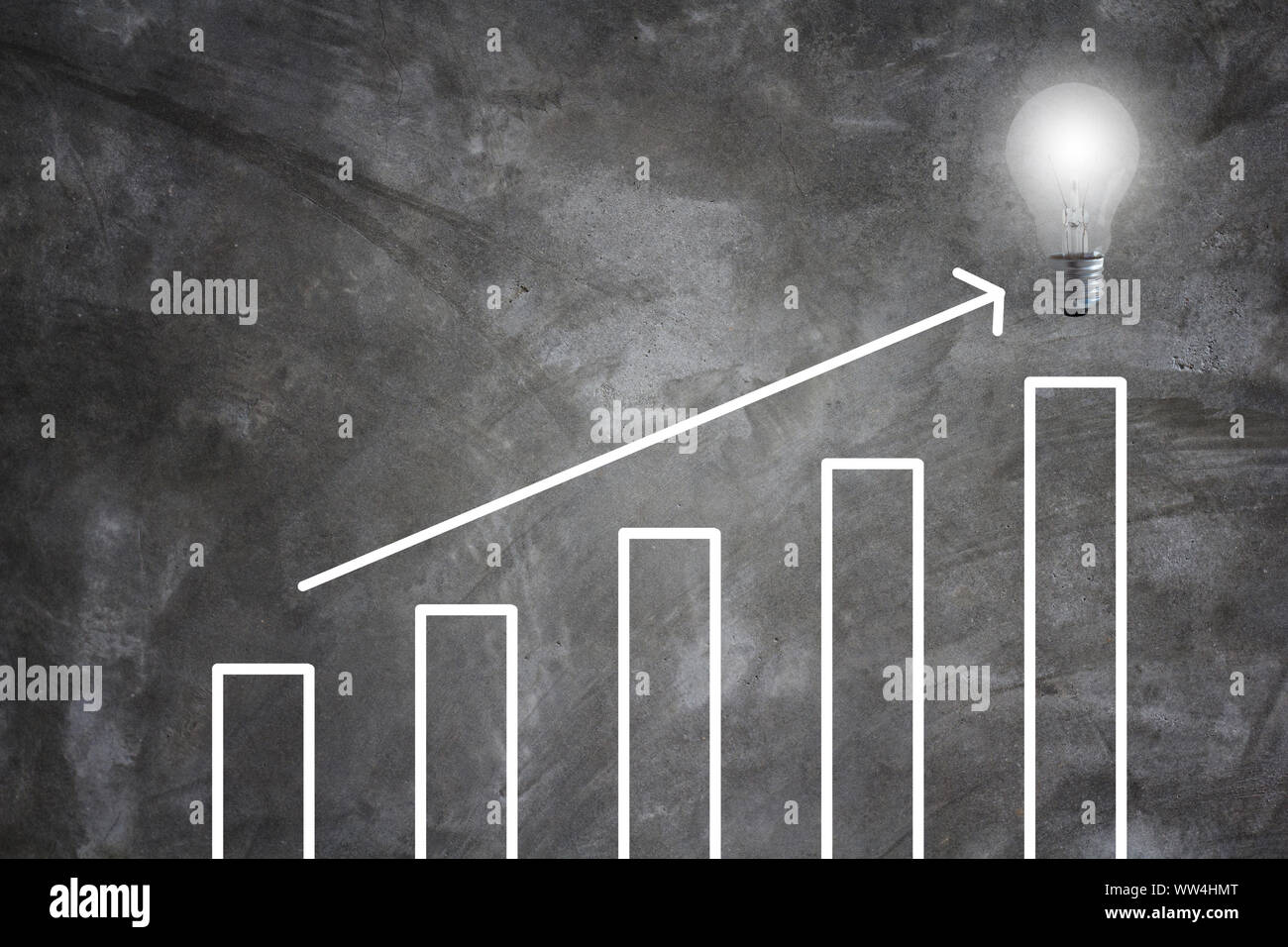 Business success concept, graph and arrow target to growth and ...