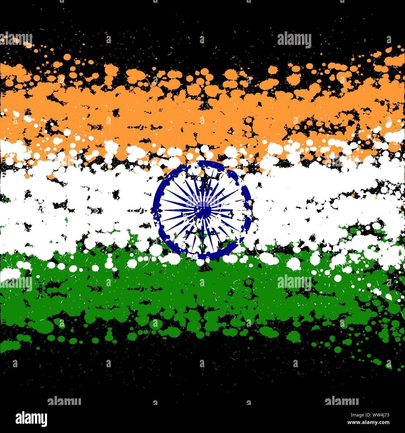 Flag india on old paper Stock Vector Images - Alamy