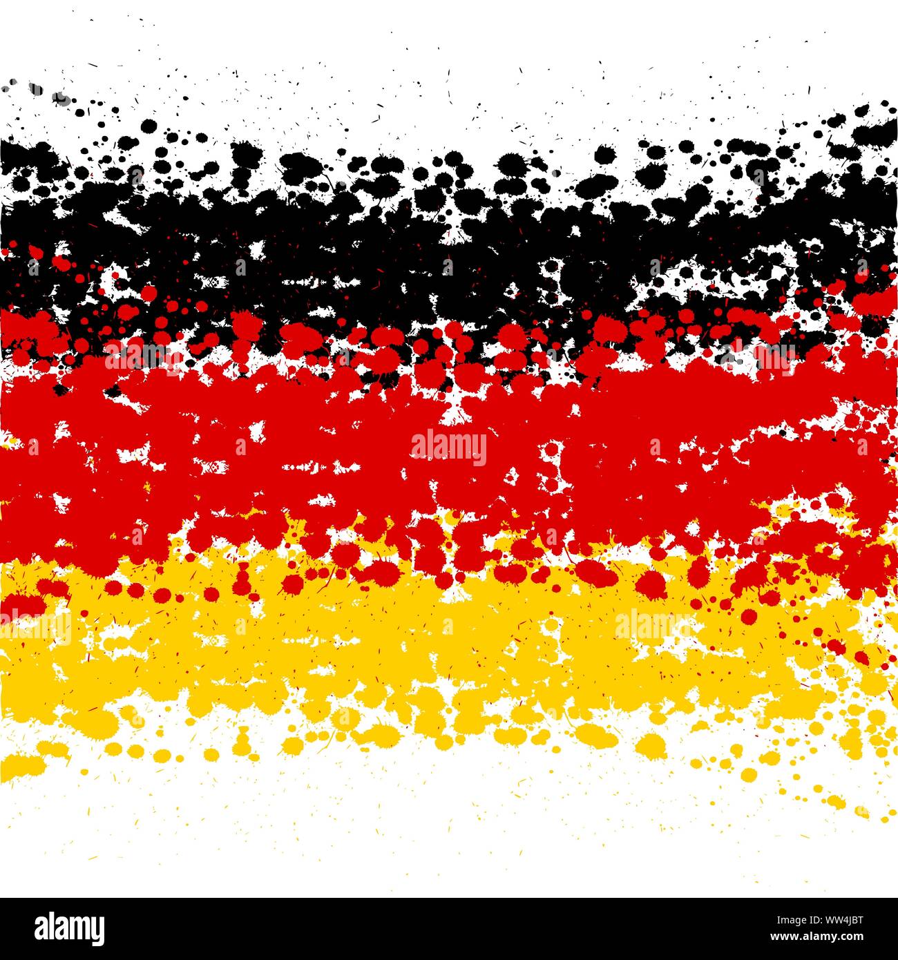 German flag ink blots isolatted on white background Stock Vector Image ...