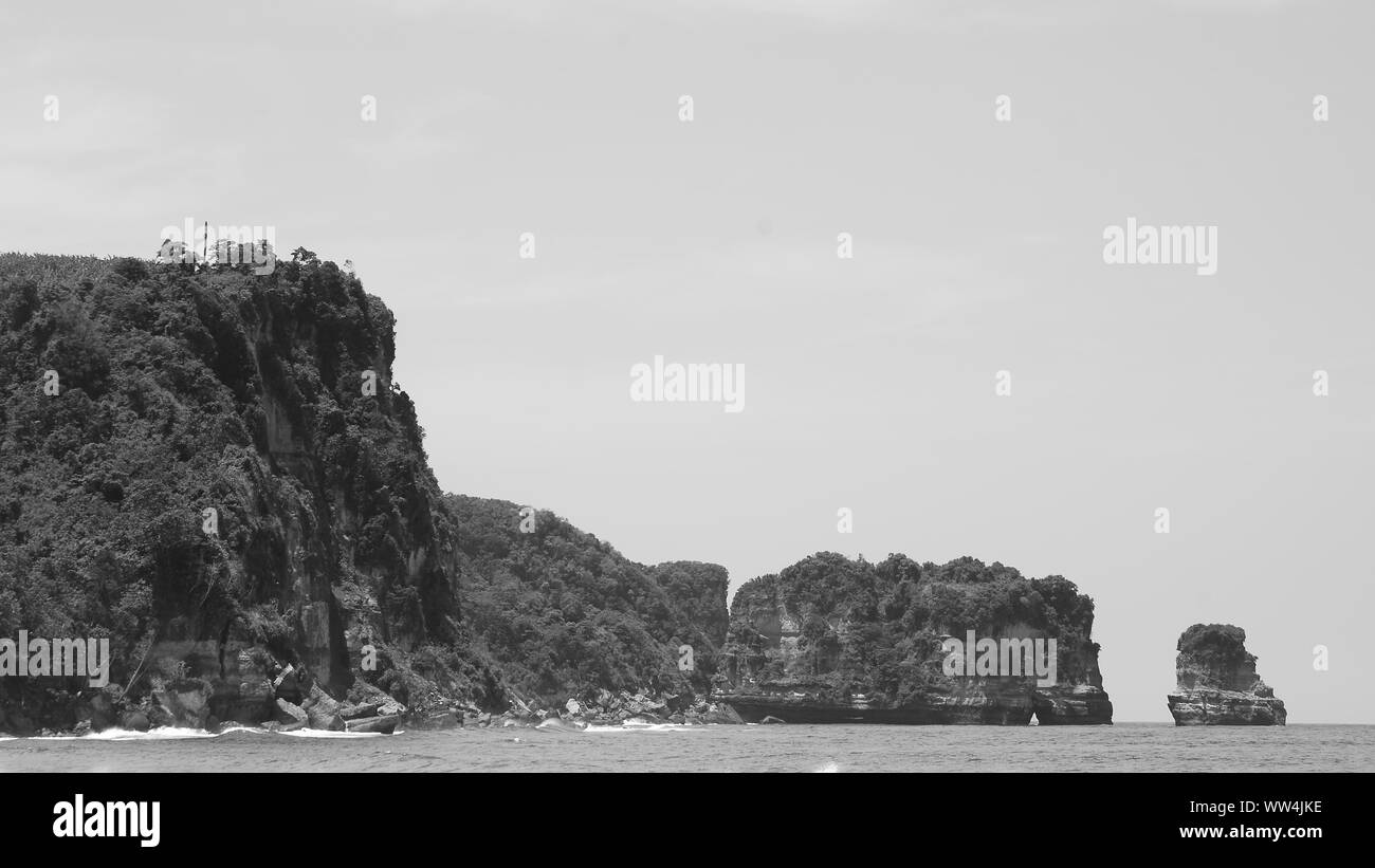 Sanggar Beach in Black and White - Tulungagung, East Java, Indonesia ...