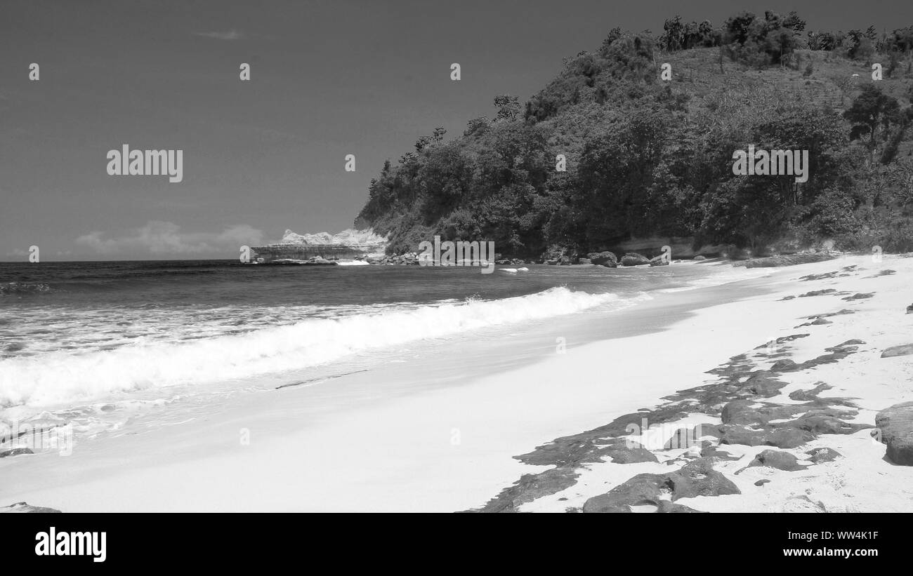Sanggar Beach in Black and White - Tulungagung, East Java, Indonesia ...