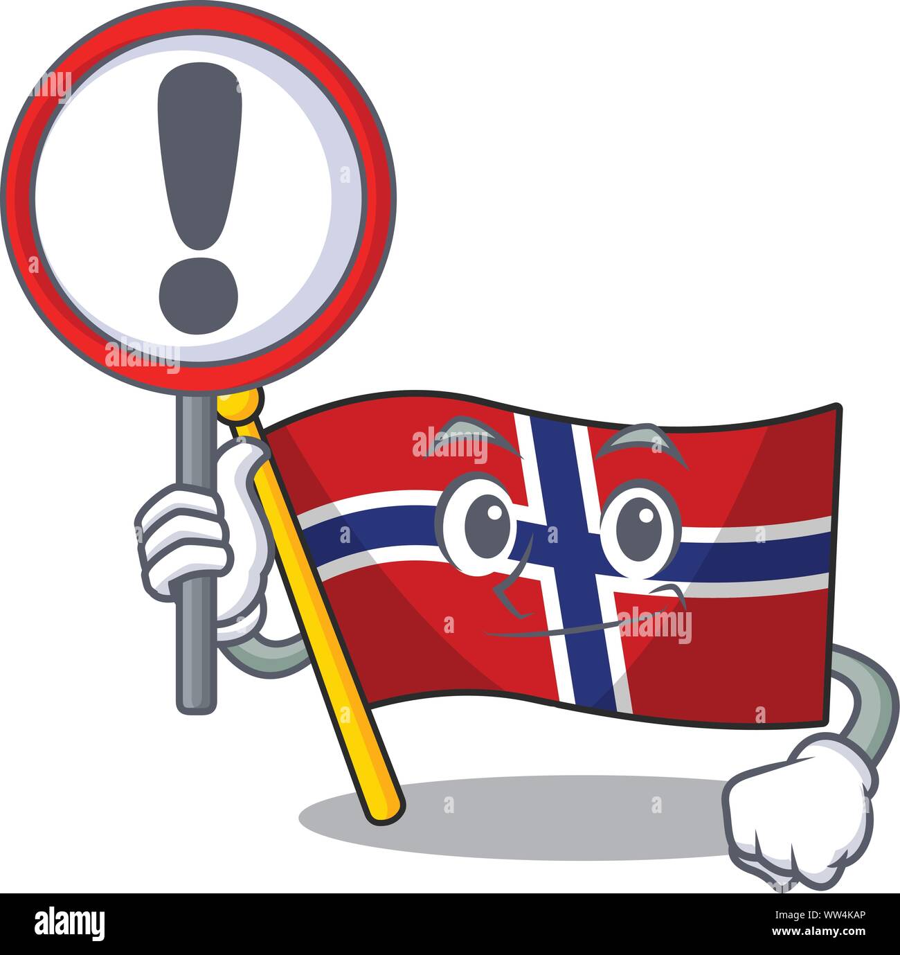 Wavy norwegian flag Stock Vector Images - Alamy