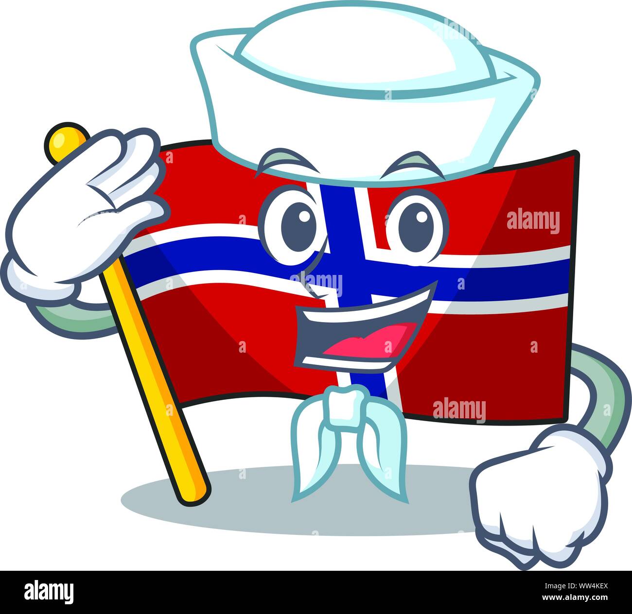 Sailor flag norway character shaped on cartoon Stock Vector Image & Art ...