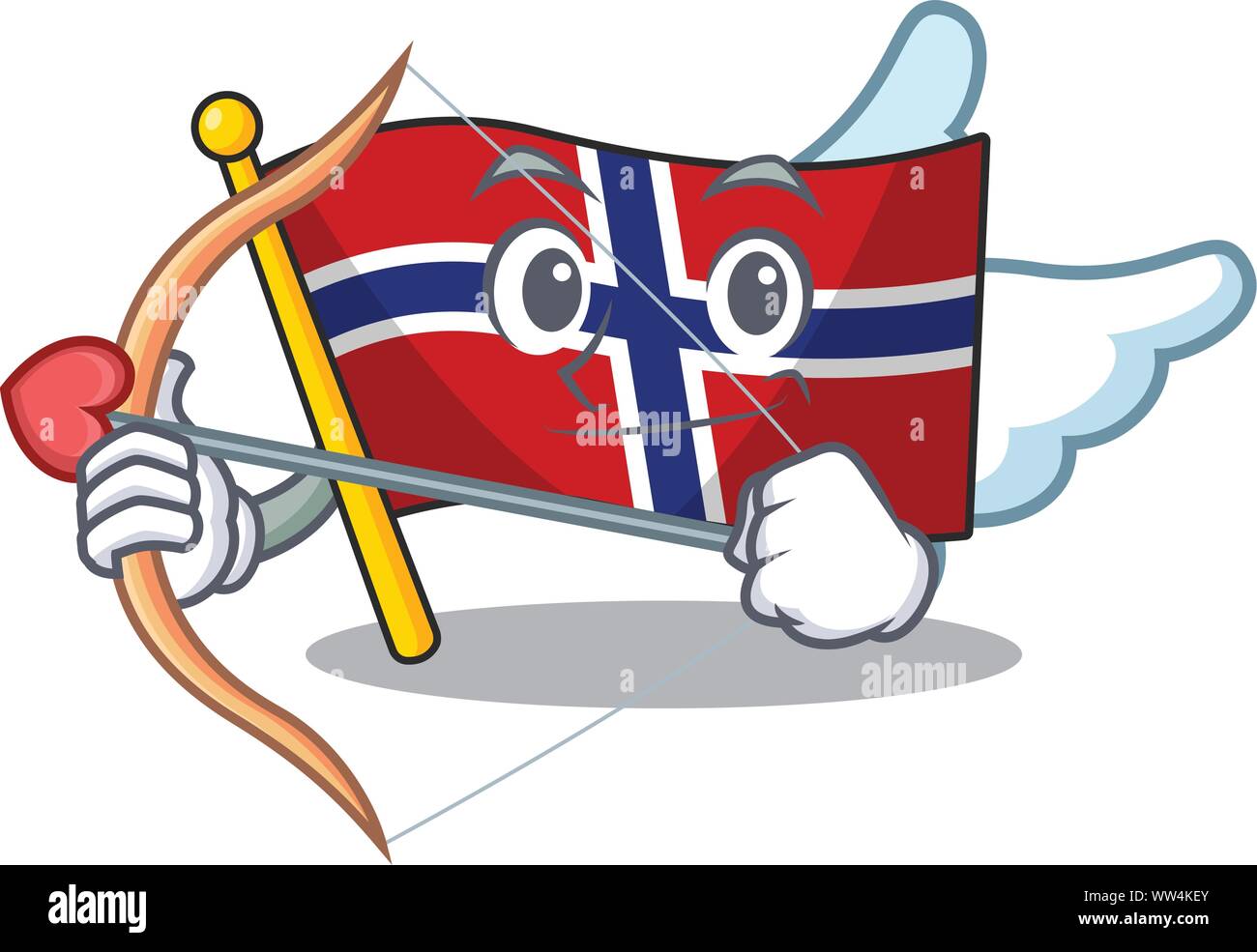 Cupid flag norway character shaped on cartoon Stock Vector Image & Art ...