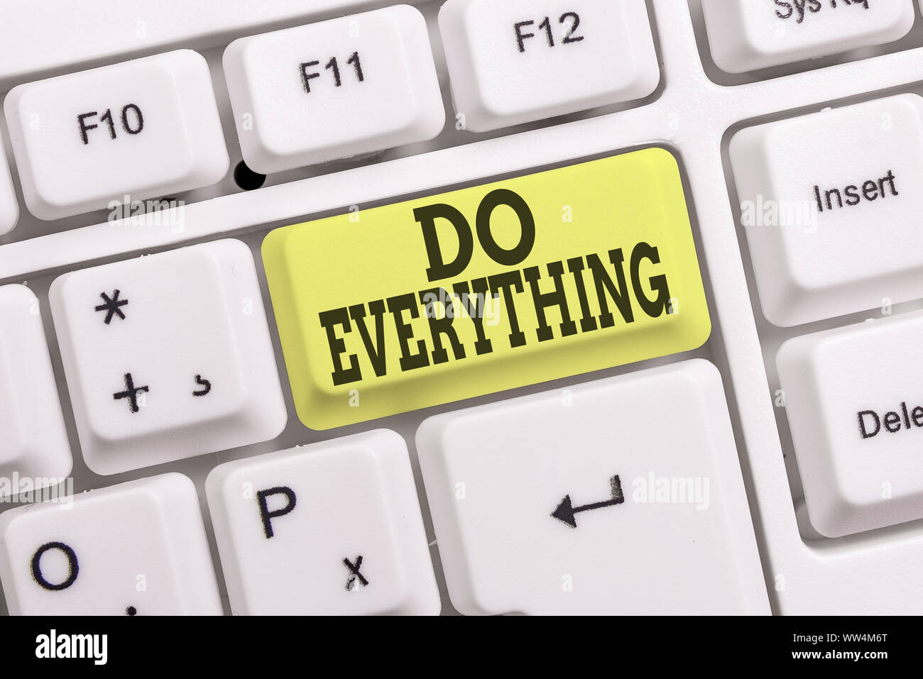 Conceptual hand writing showing Do Everything. Concept meaning Jack of ...