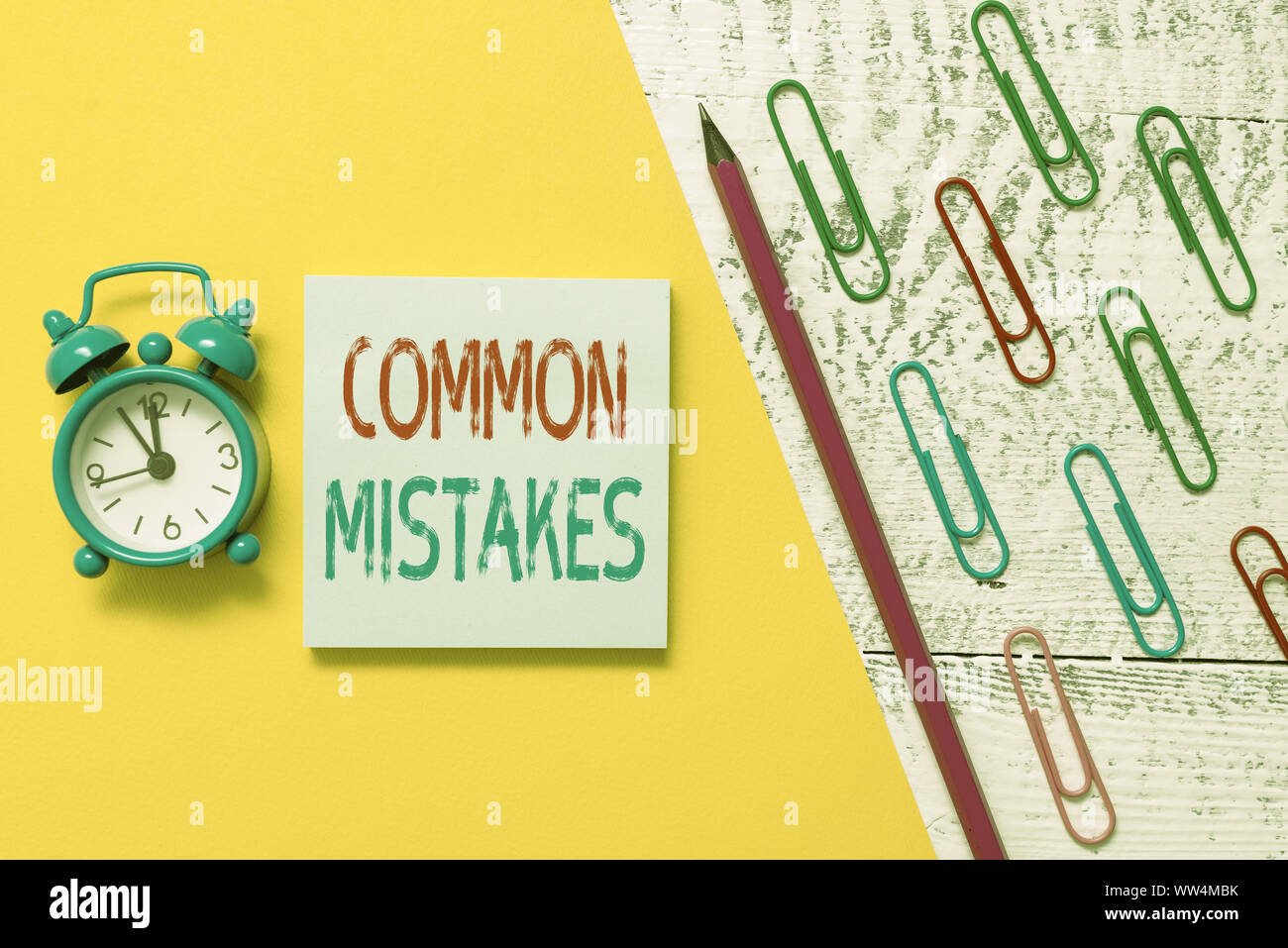 Handwriting text Common Mistakes. Conceptual photo actions that are ...