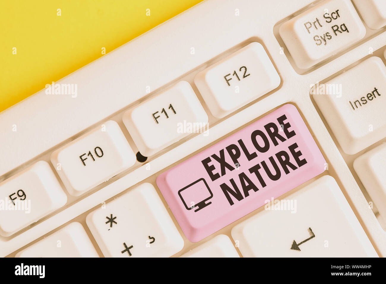 Writing note showing Explore Nature. Business concept for Reserve ...