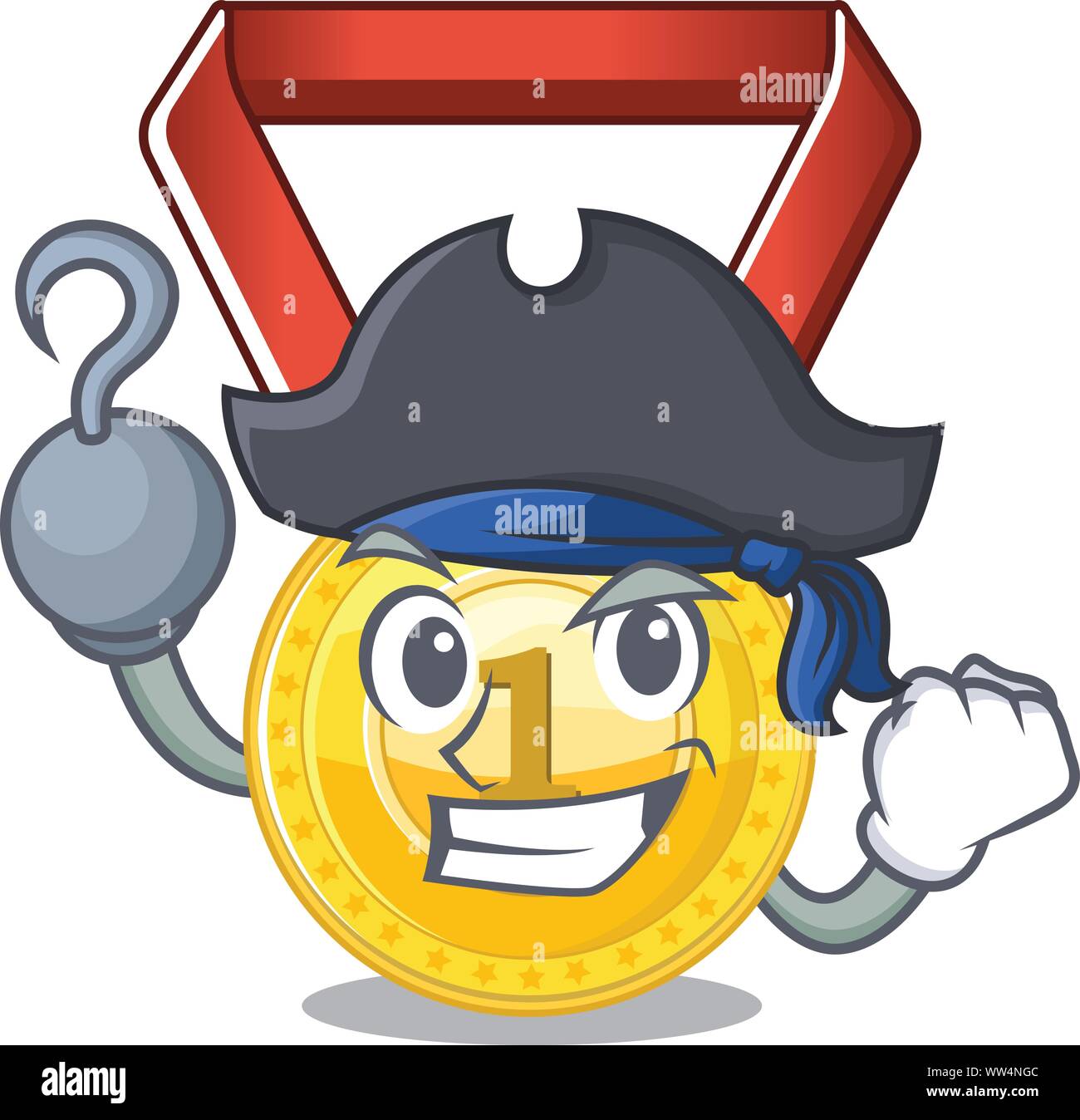 Pirate gold medal stored in character drawer Stock Vector Image & Art ...