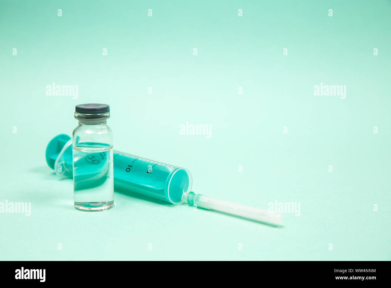 Medical Vaccine vial hypodermic injection treatment disease care Stock ...