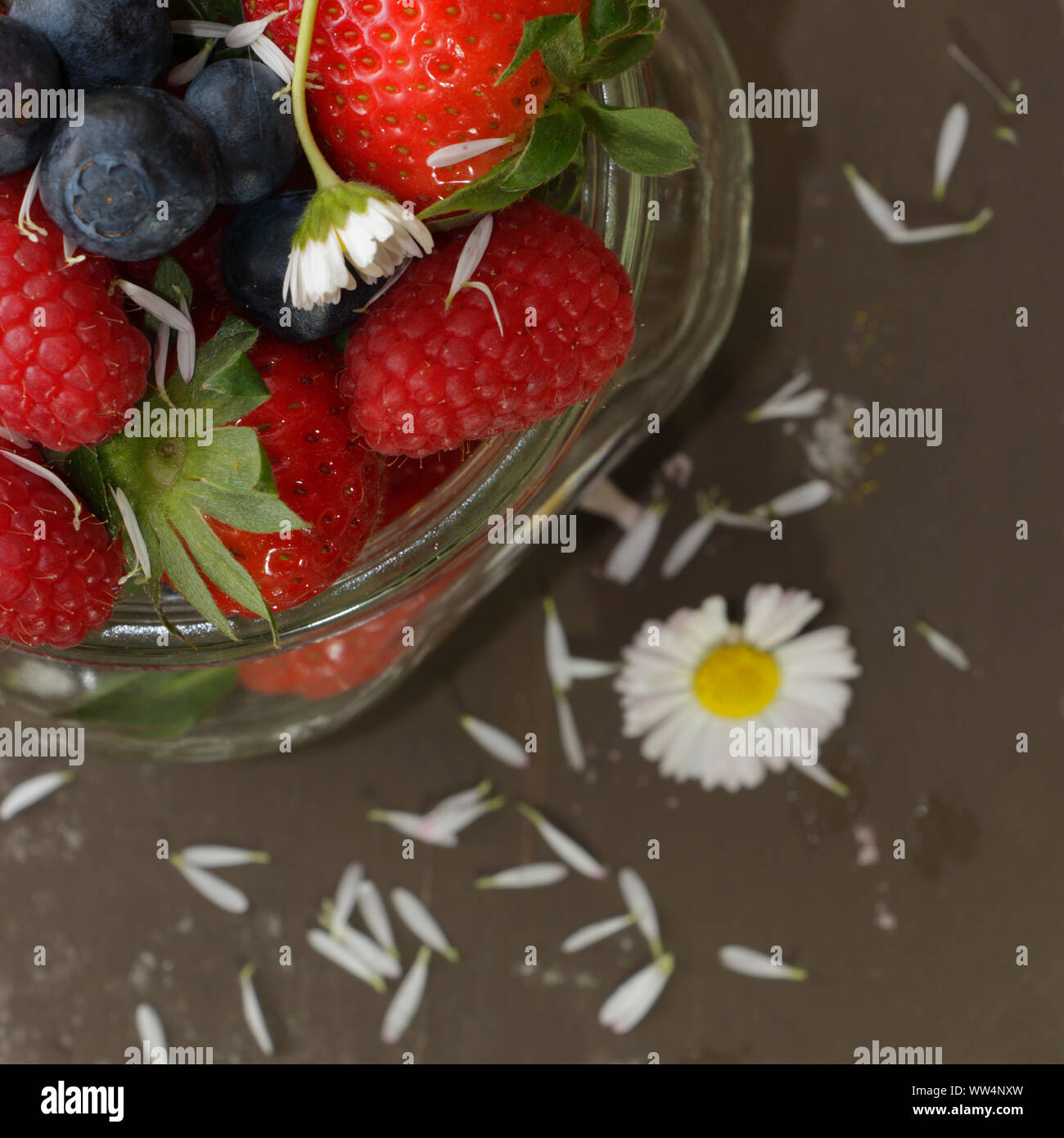 Berries, ready for jam cooking Stock Photo - Alamy