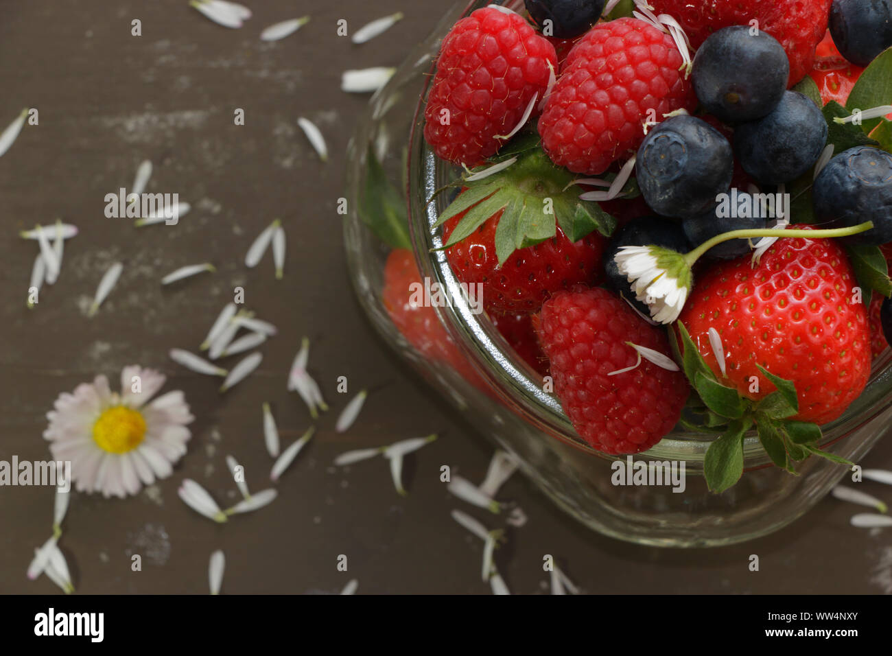 Berries, ready for jam cooking Stock Photo - Alamy