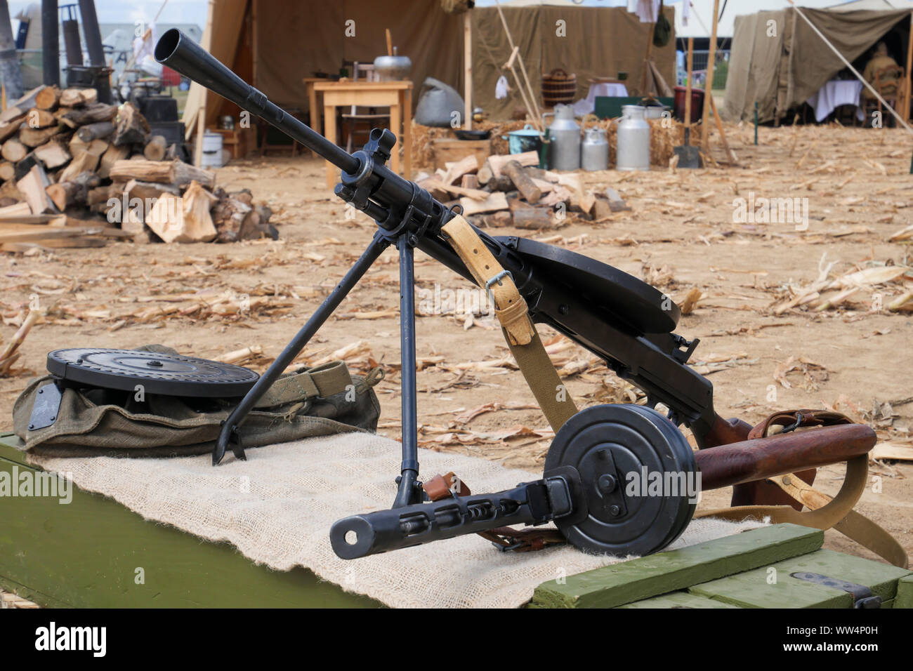 close up of two soviet machine gun Stock Photo - Alamy