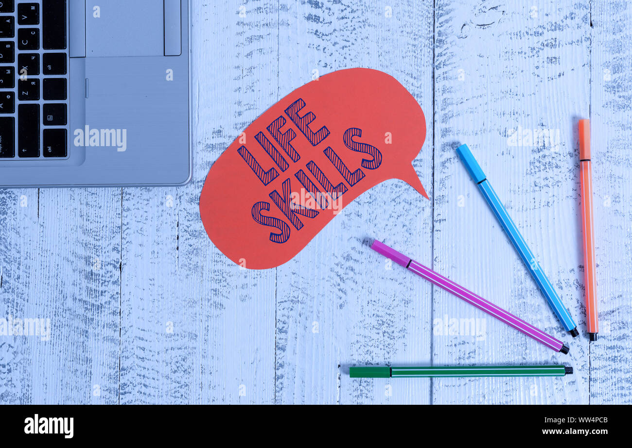 Handwriting text writing Life Skills. Conceptual photo skill that is ...