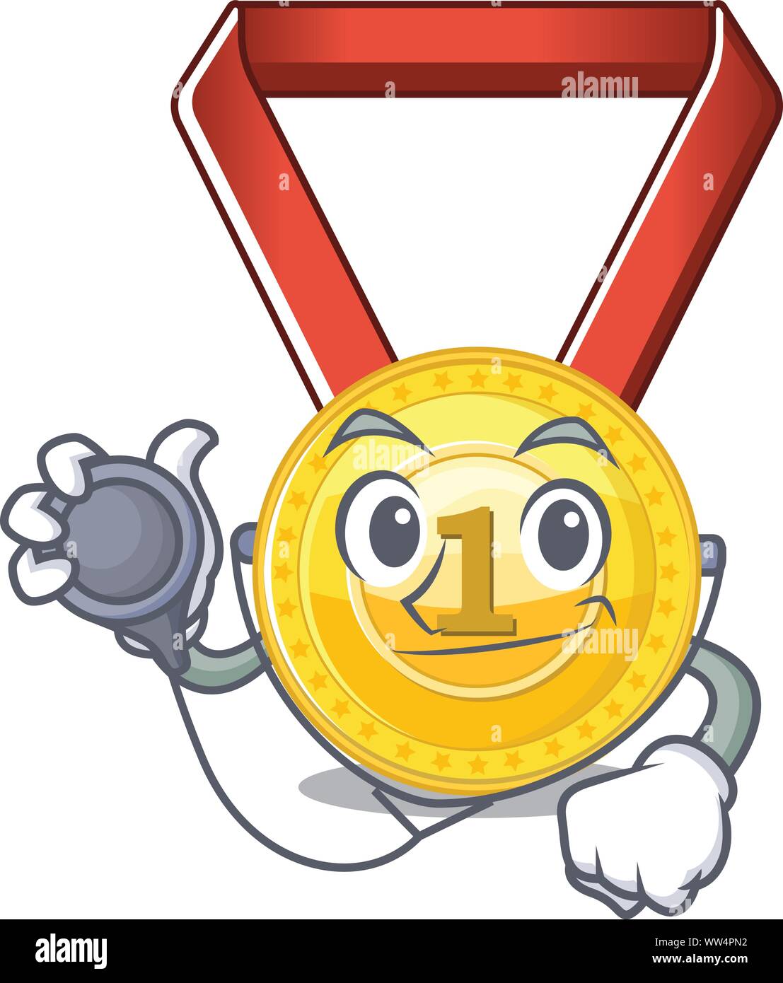 Doctor gold medal stored in character drawer Stock Vector Image & Art ...