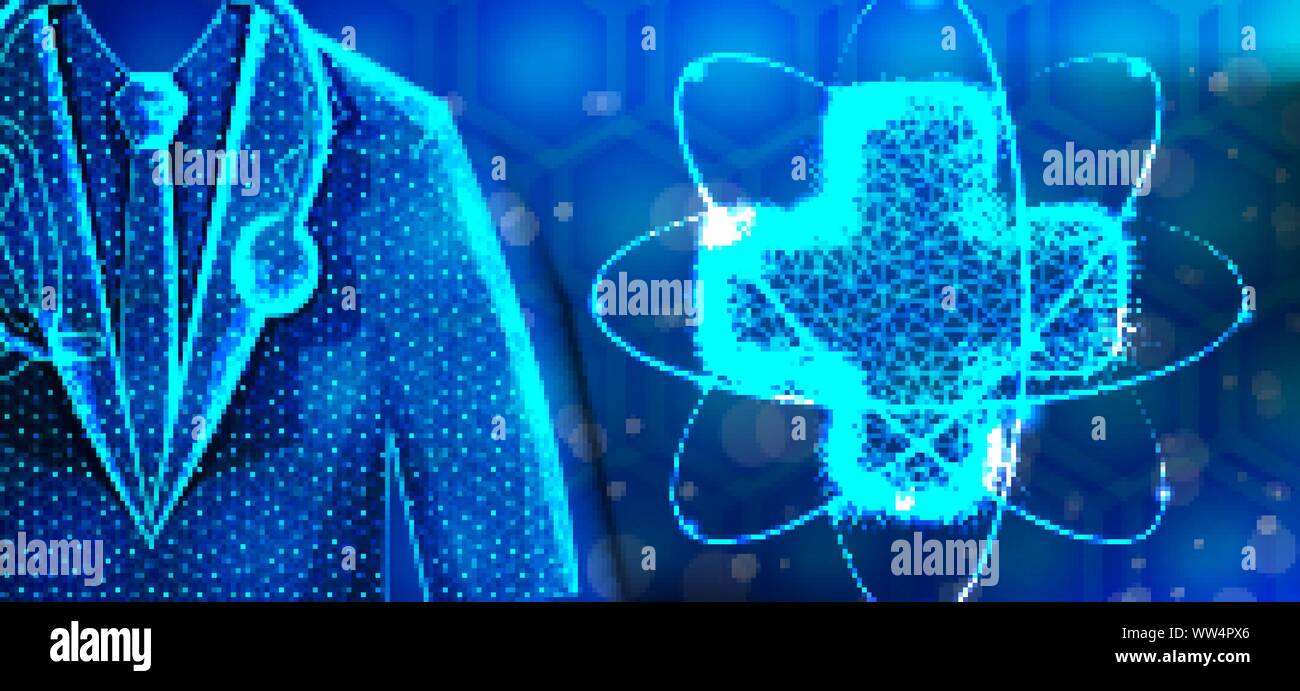 Doctor And Cross Health Medical. Abstract Low poly design, Vector ...