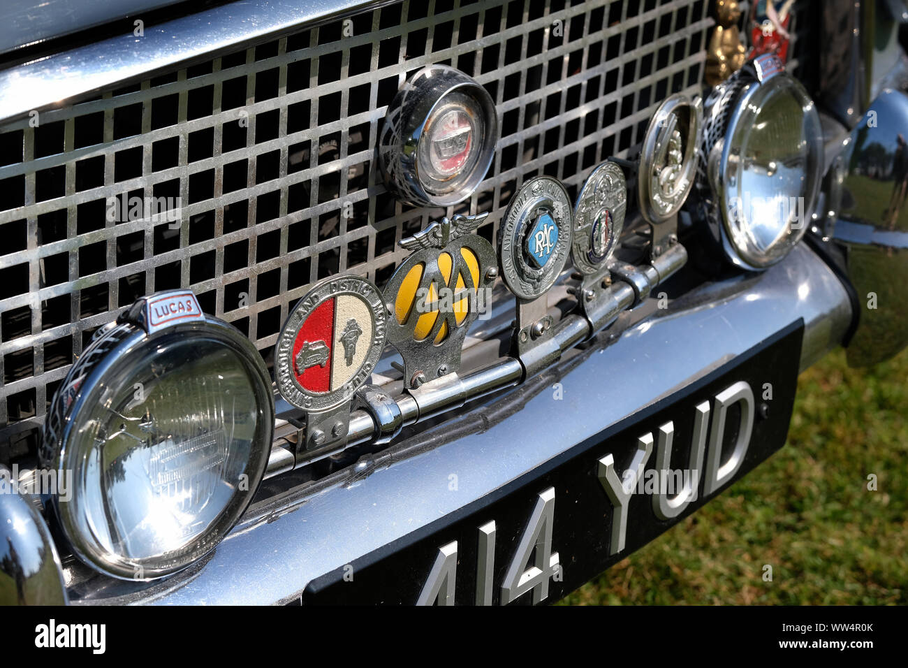 Car and vehicle club badges on display Stock Photo - Alamy