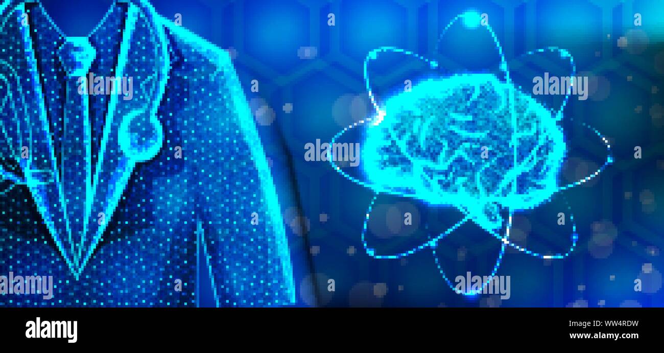 Brain Doctor Specialist .Human Anatomy .Abstract Low Poly designs ...