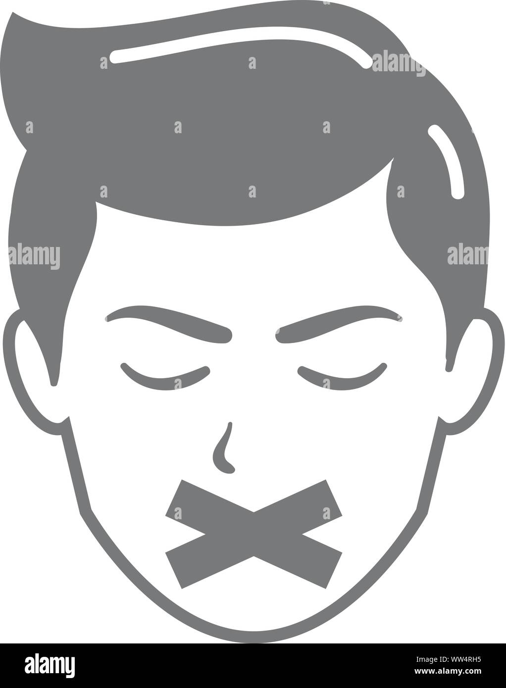 Man mouth tape Stock Vector Images - Alamy