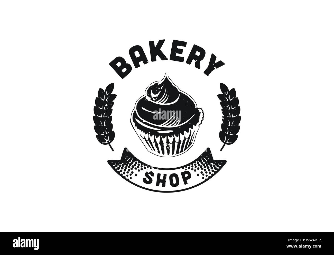 Vintage Bakery Logo Design, Vector Illustration Stock Vector Image ...