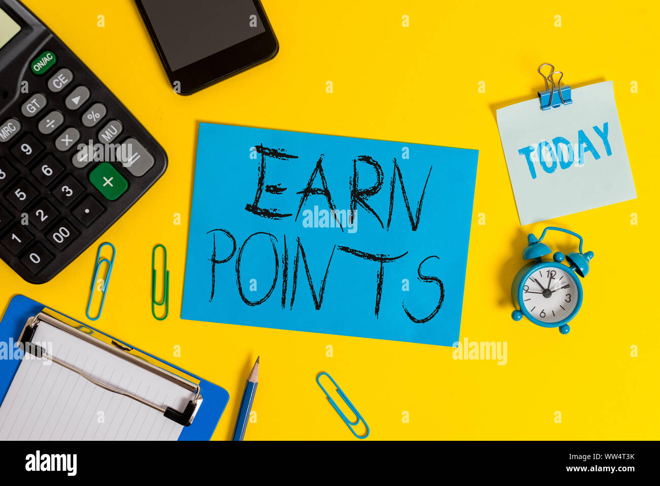 Writing note showing Earn Points. Business concept for getting praise ...