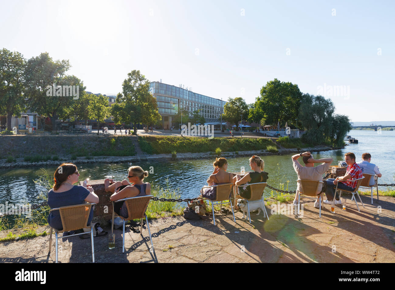 Mole beer garden at the winter harbour hi-res stock photography and ...