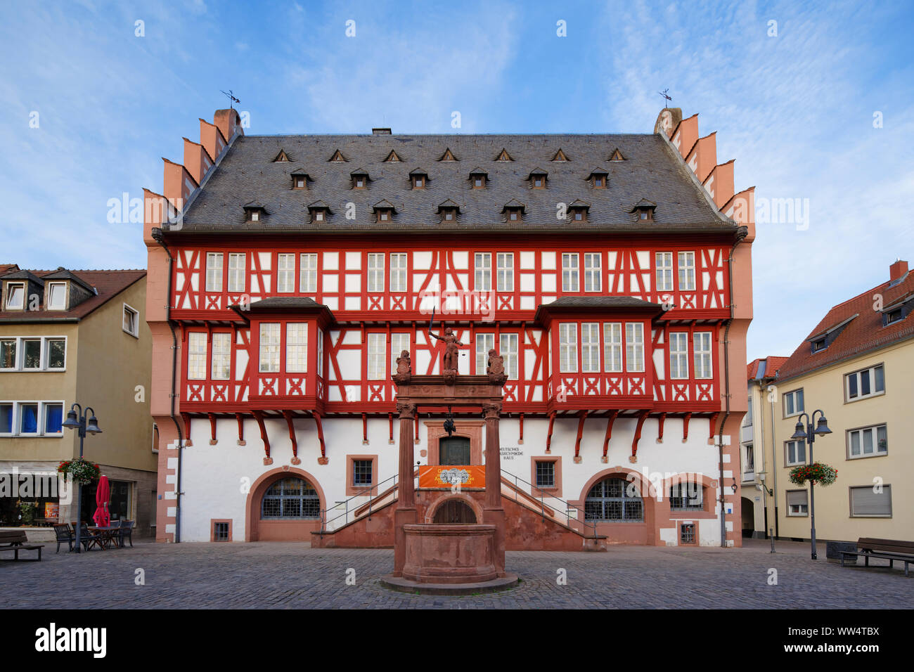 German goldsmith's house and justice fountain, formerly old town city ...