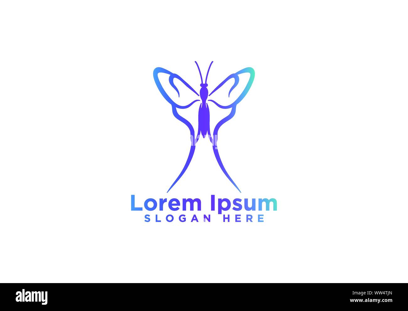 awesome colorful butterfly logo design vector illustration Stock Vector ...