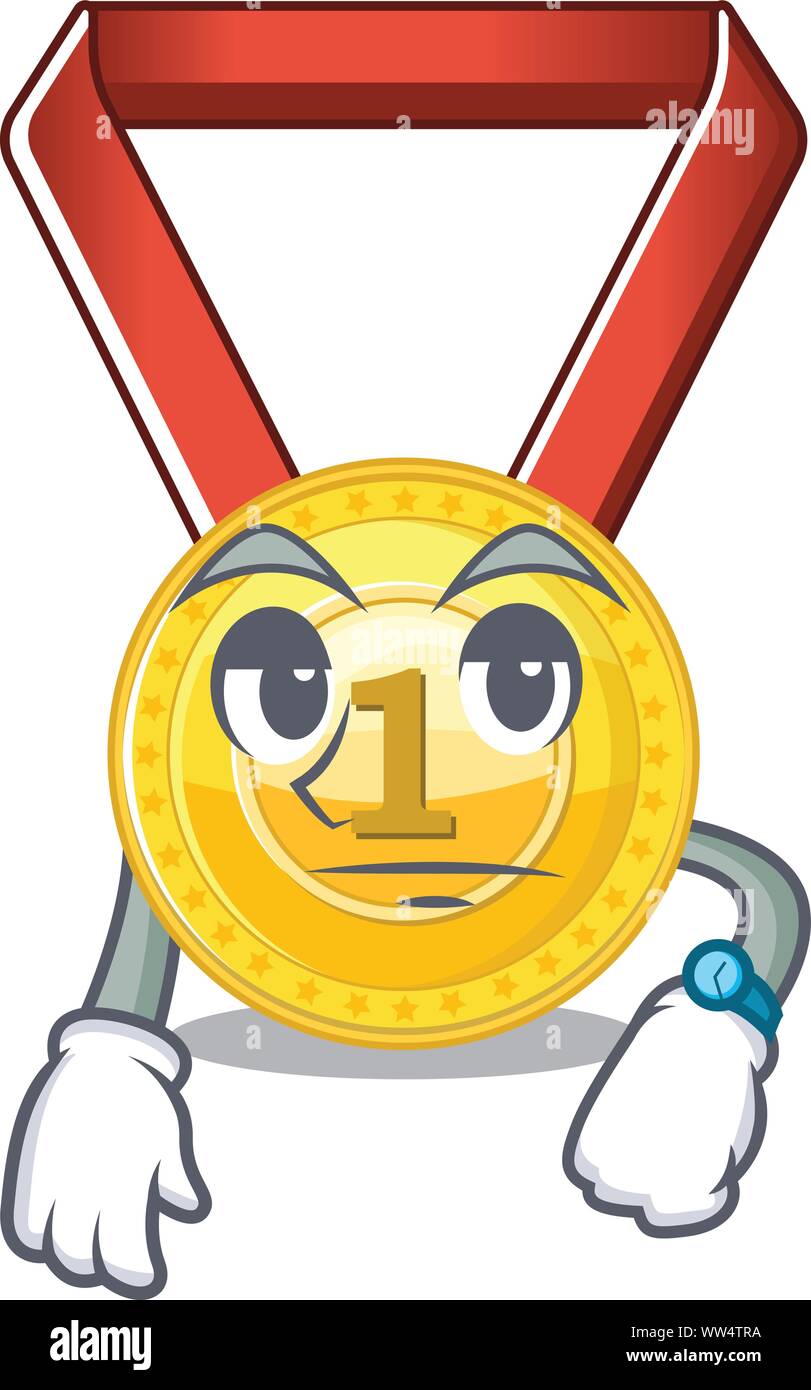 Waiting gold medal hung on cartoon wall Stock Vector Image & Art - Alamy