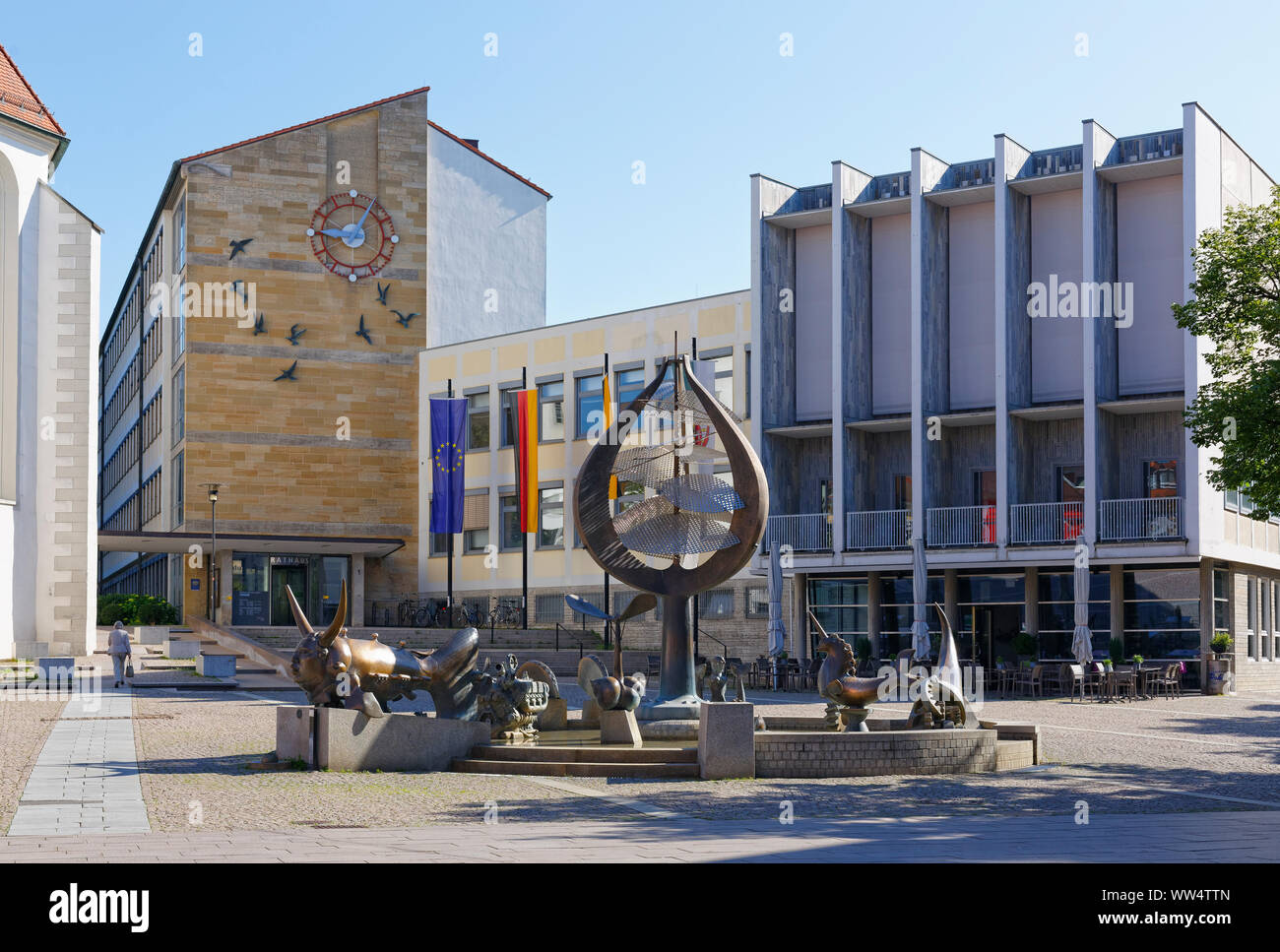 Buchhornbrunnen and city hall hi-res stock photography and images - Alamy