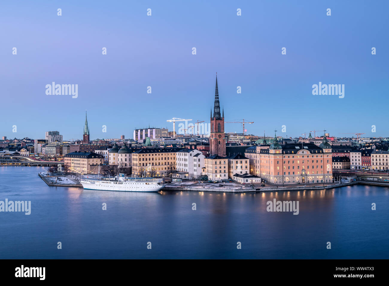 Aerial view stockholm skyline sunrise hi-res stock photography and ...