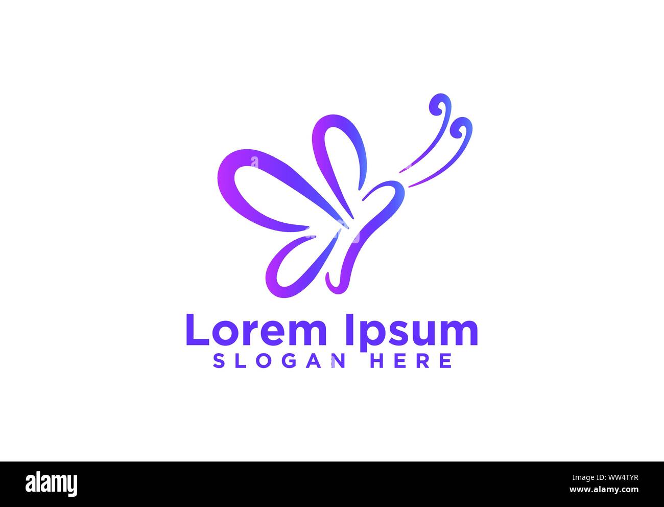 awesome colorful butterfly logo design vector illustration Stock Vector ...