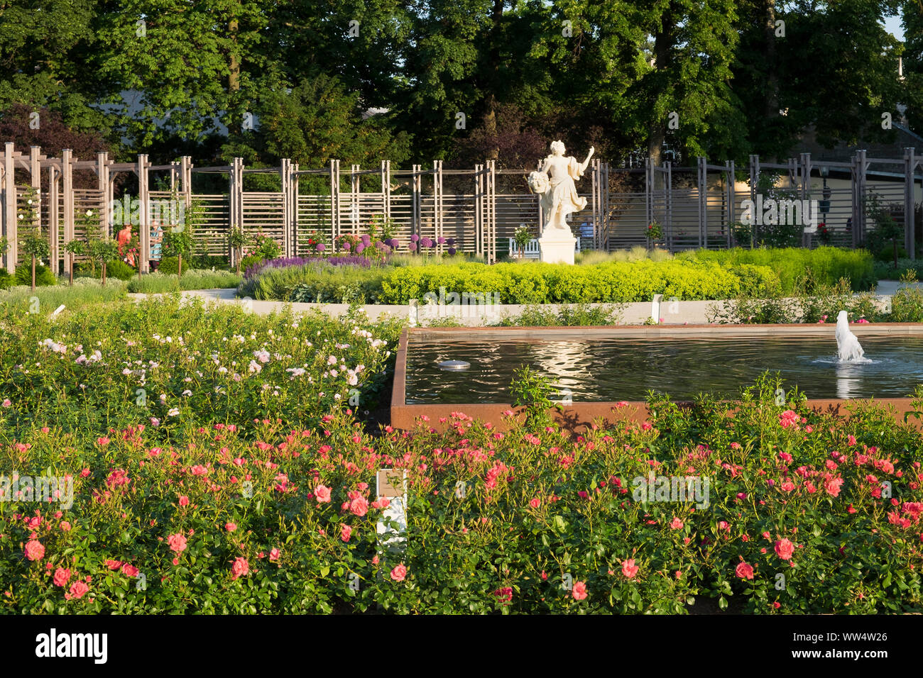 Rosarium in the Doblhoffpark, Baden near Vienna, Industrieviertel ...