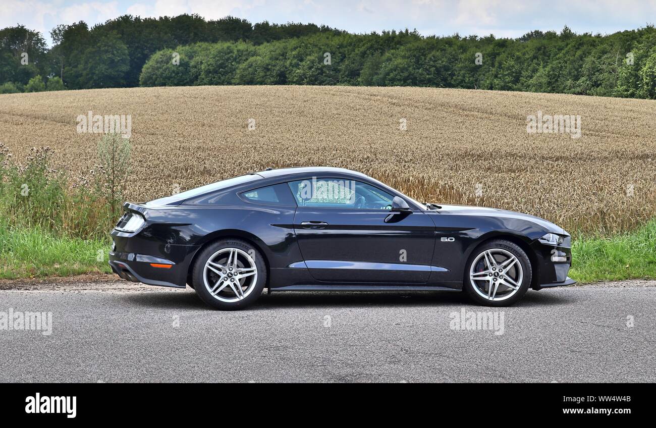 Schleswig-Holstein, Germany - September 13, 2019: Ford Mustang 2018 ...