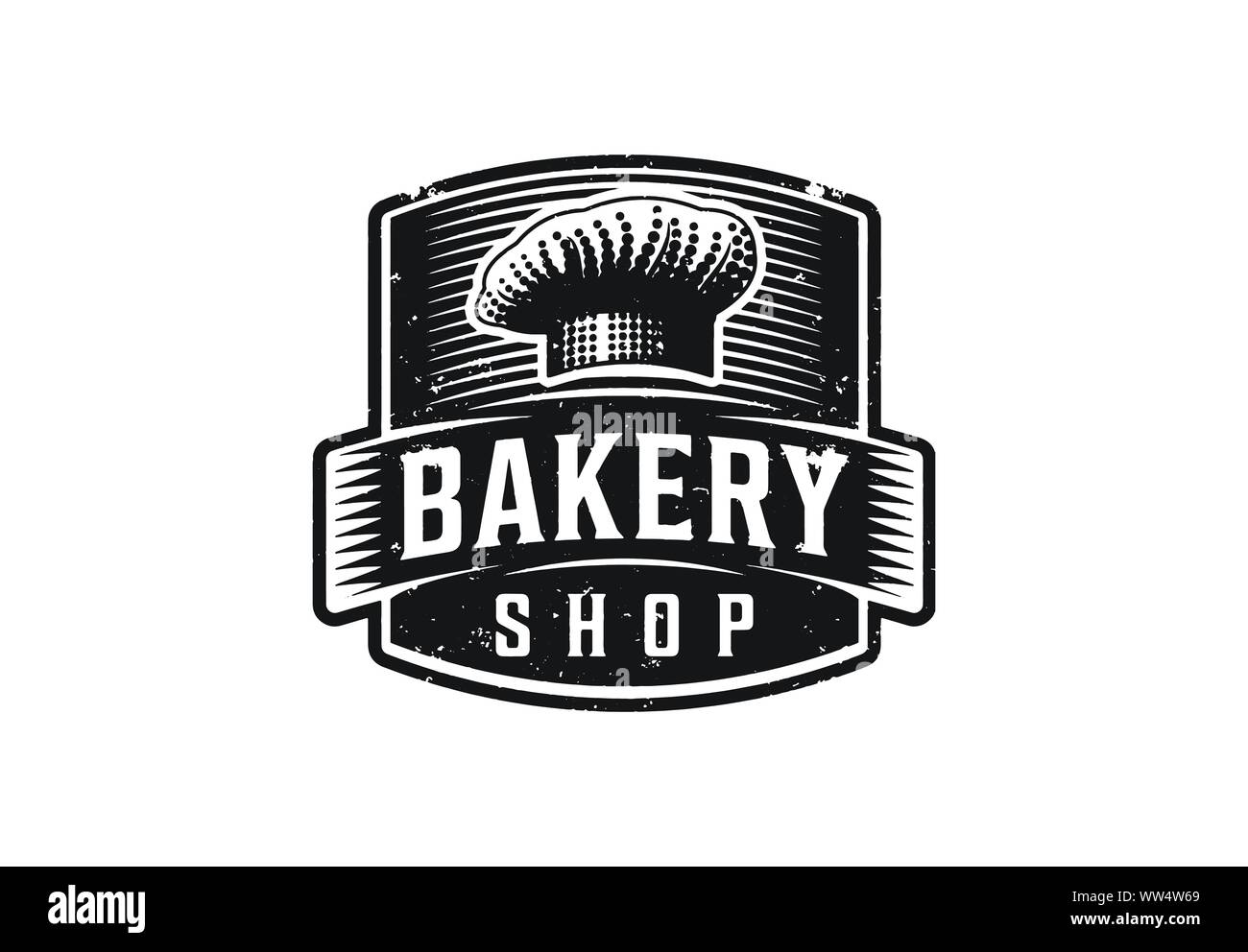 Vintage, Retro Bakery Shop Logo, Vector Illustration Stock Vector Image ...