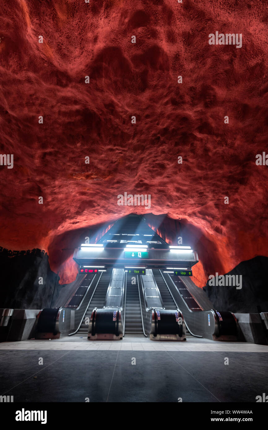 Beautiful metro stations in Stockholm, Sweden Stock Photo - Alamy