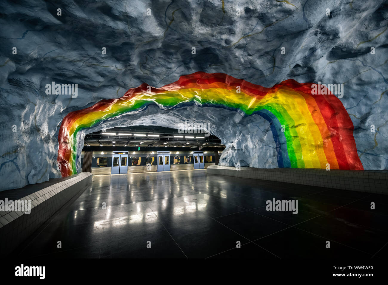 Beautiful metro stations in Stockholm, Sweden Stock Photo - Alamy