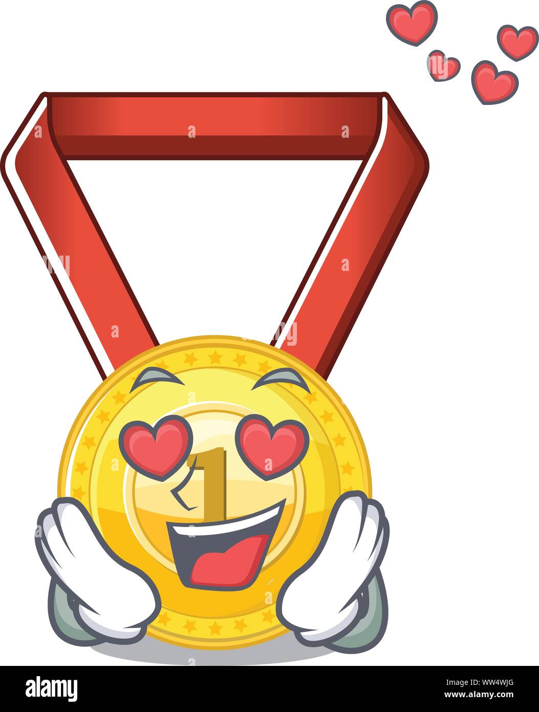 Blank gold medal in Cut Out Stock Images & Pictures - Alamy