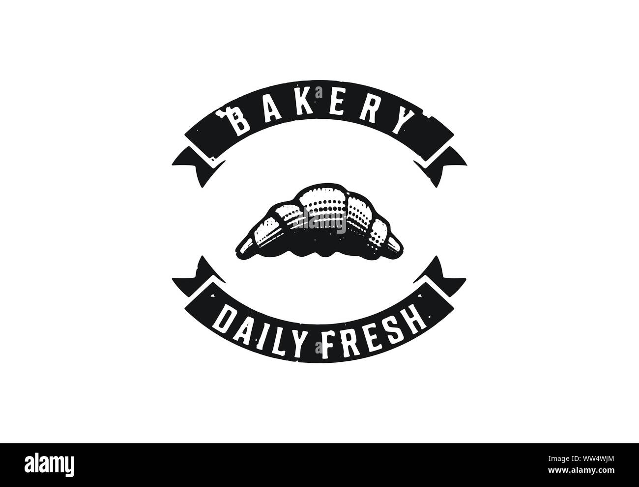 Vintage Retro Badge, Charcoal Hand Drawing, Classic Bakery Logo Design ...