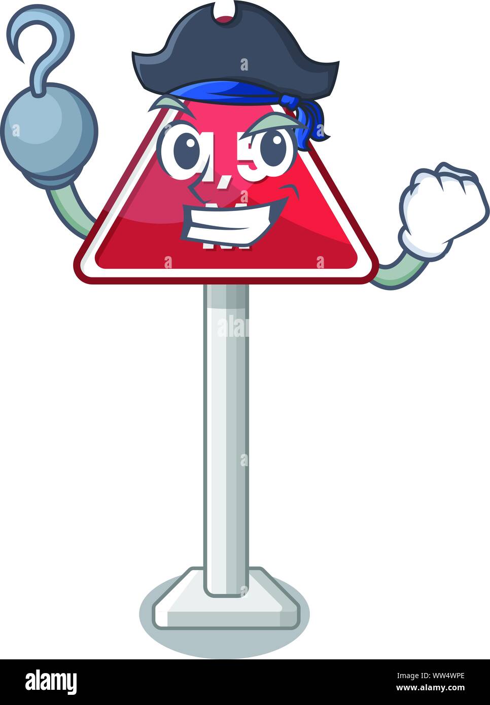 Pirate height limit mascot shaped on character Stock Vector Image & Art ...