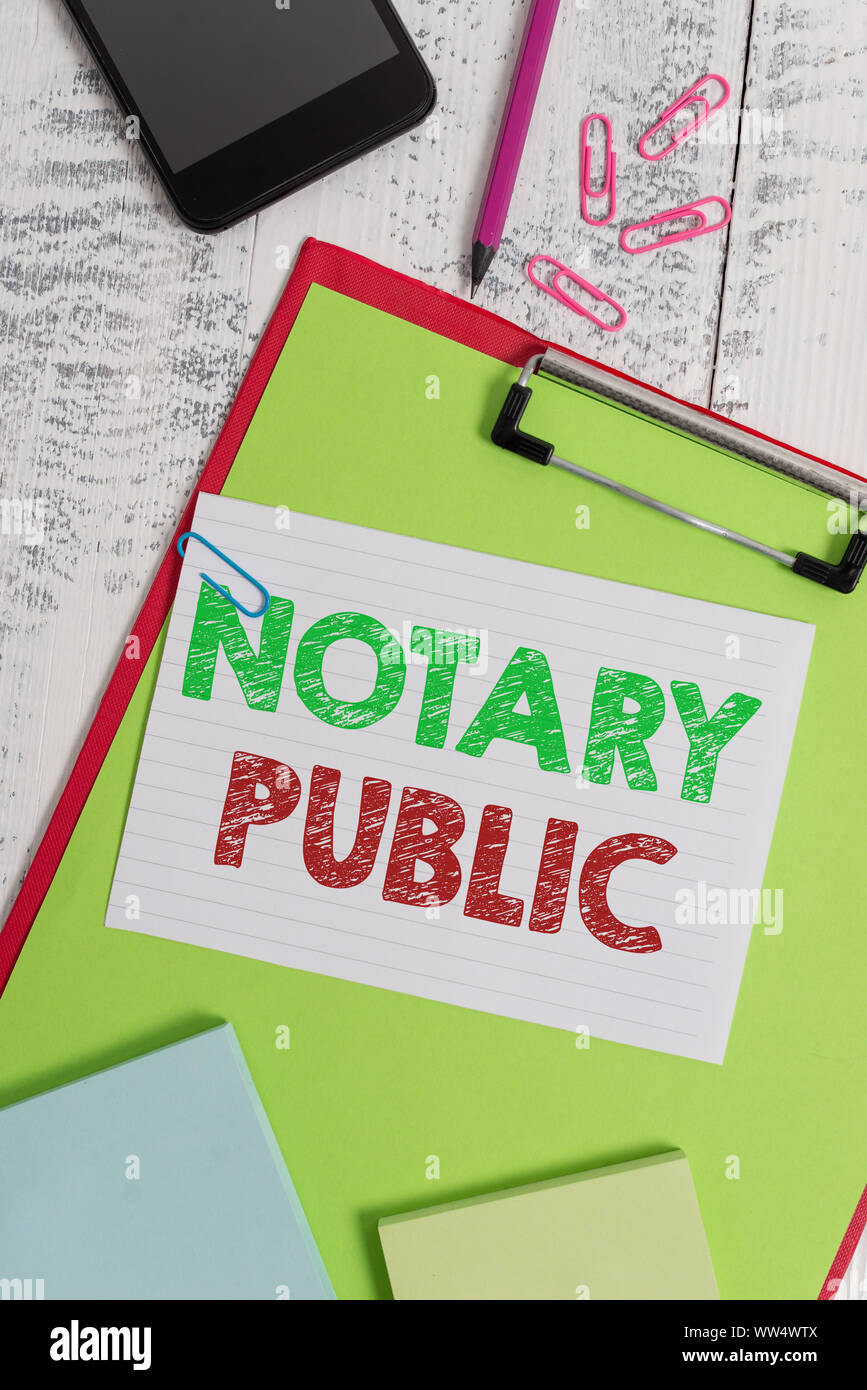 Word writing text Notary Public. Business photo showcasing Legality ...