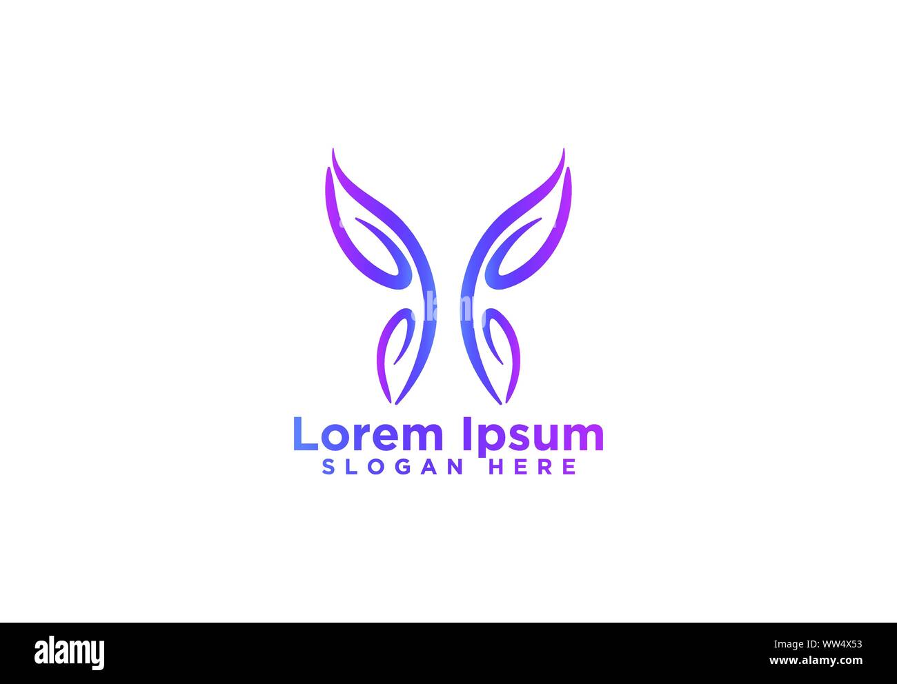 awesome colorful butterfly logo design vector illustration Stock Vector ...
