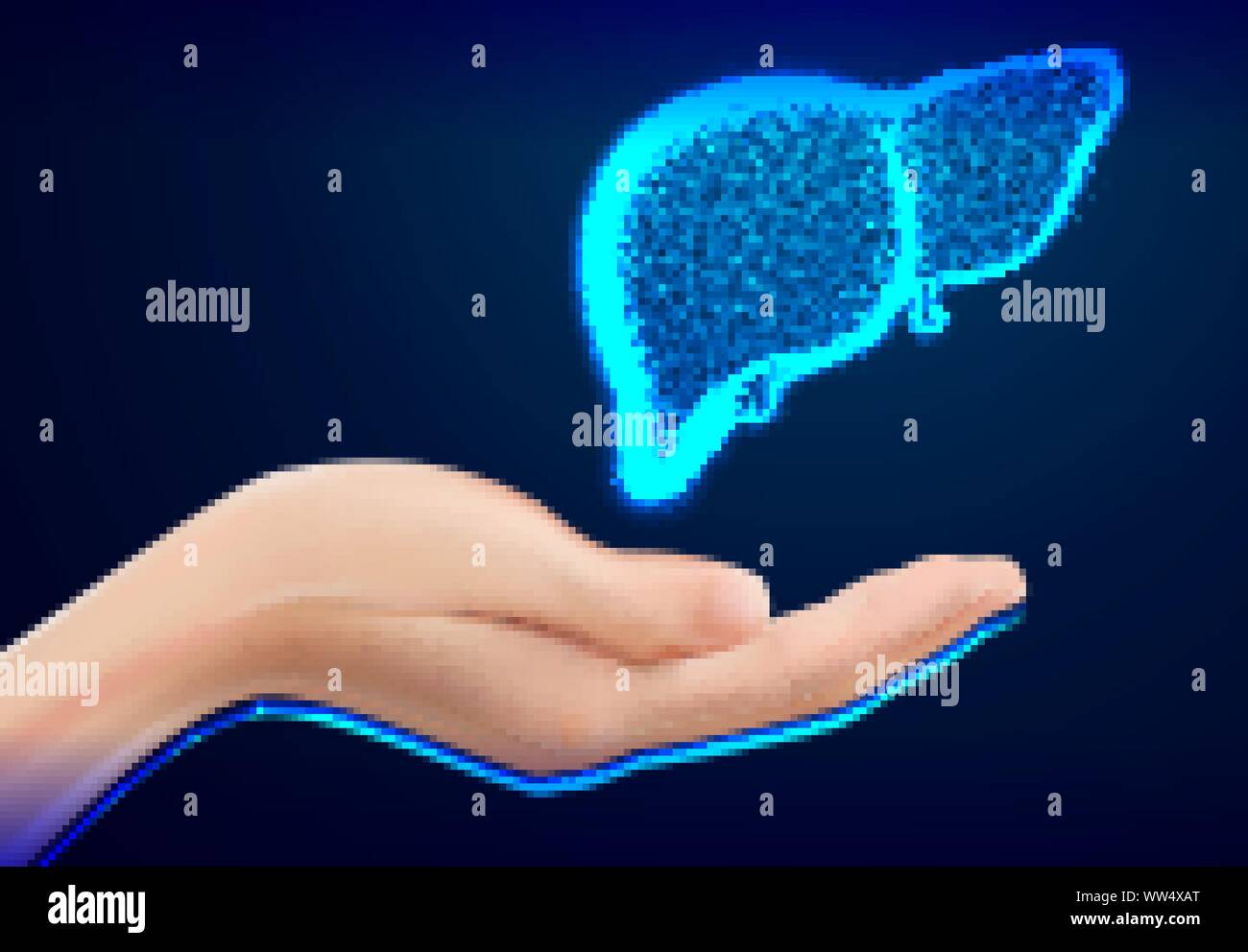 Hand Care. Closeup of female hand in doctors coat ponting or holding ...