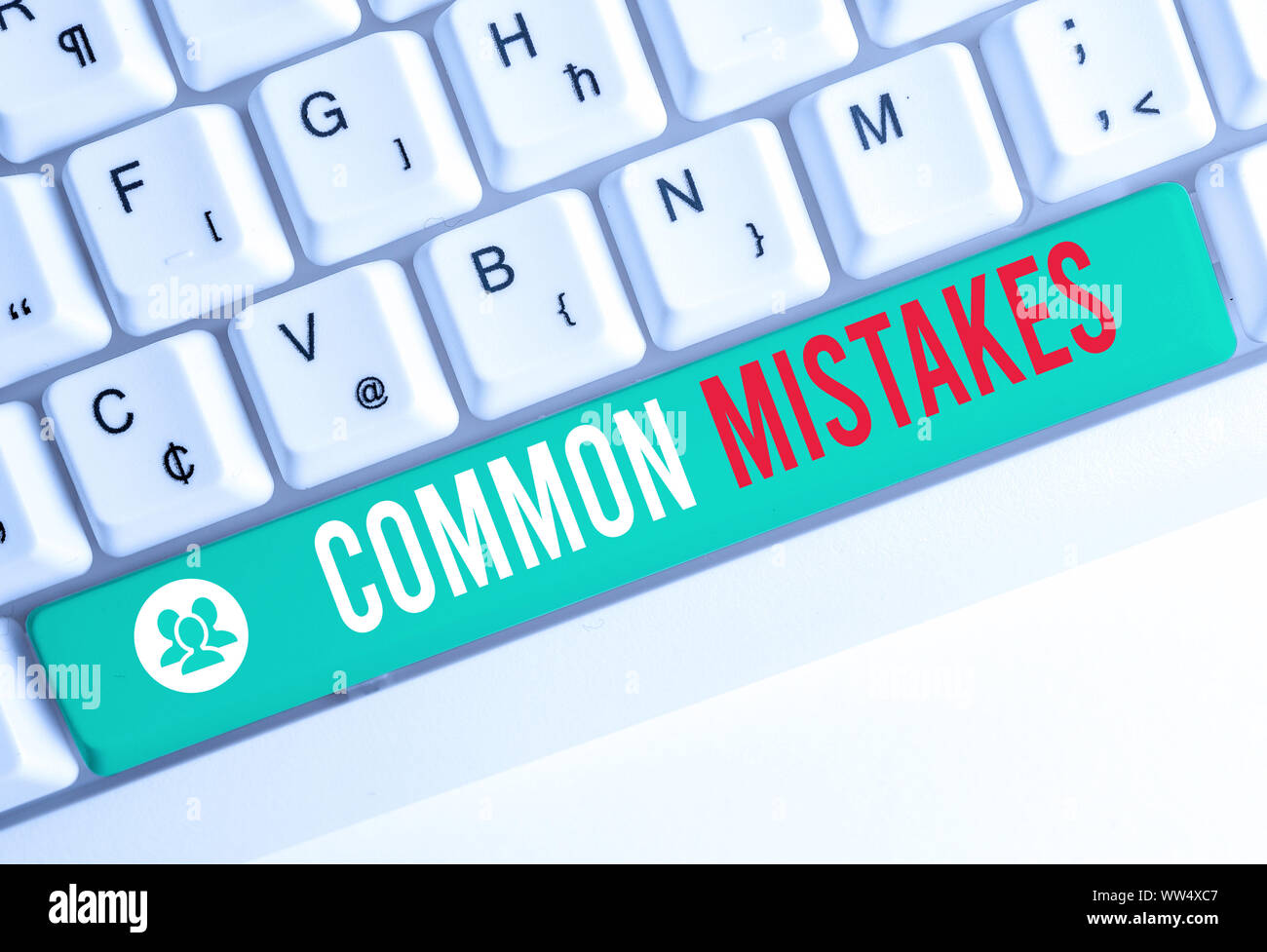 Writing note showing Common Mistakes. Business concept for actions that ...