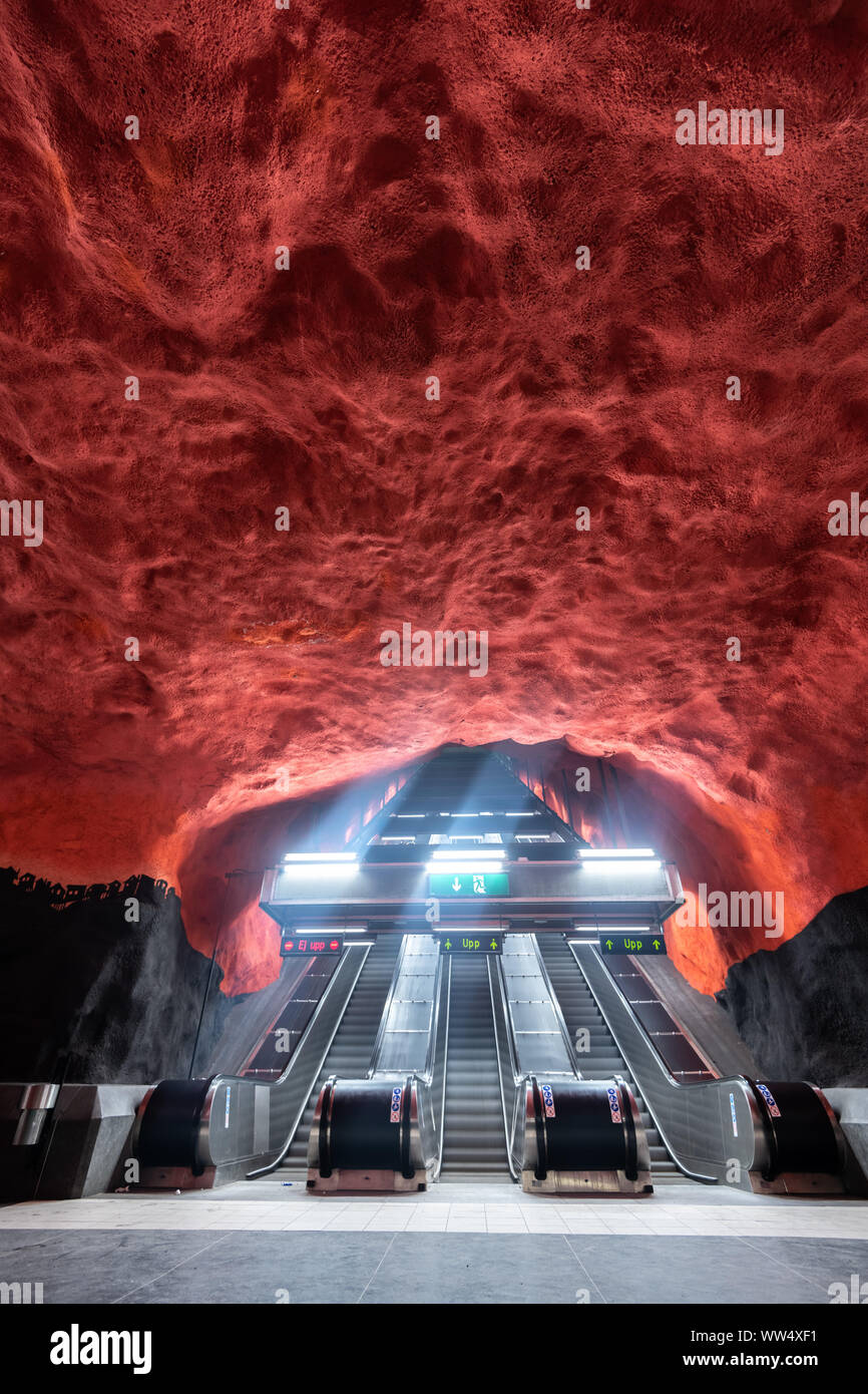 Beautiful metro stations in Stockholm, Sweden Stock Photo - Alamy