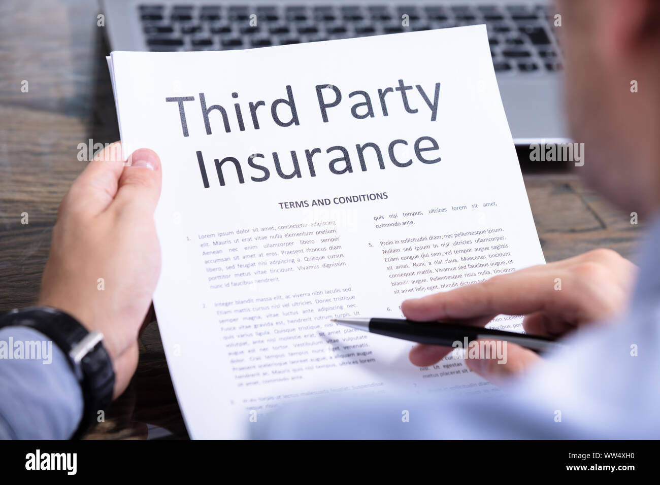 Person reading terms and conditions hi-res stock photography and images ...