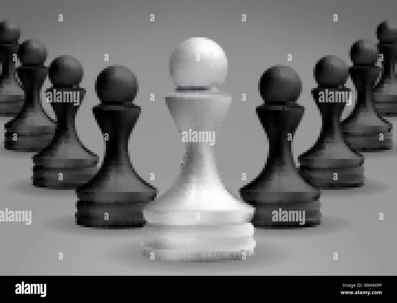 Black white queen standing chessboard Stock Vector Images - Alamy